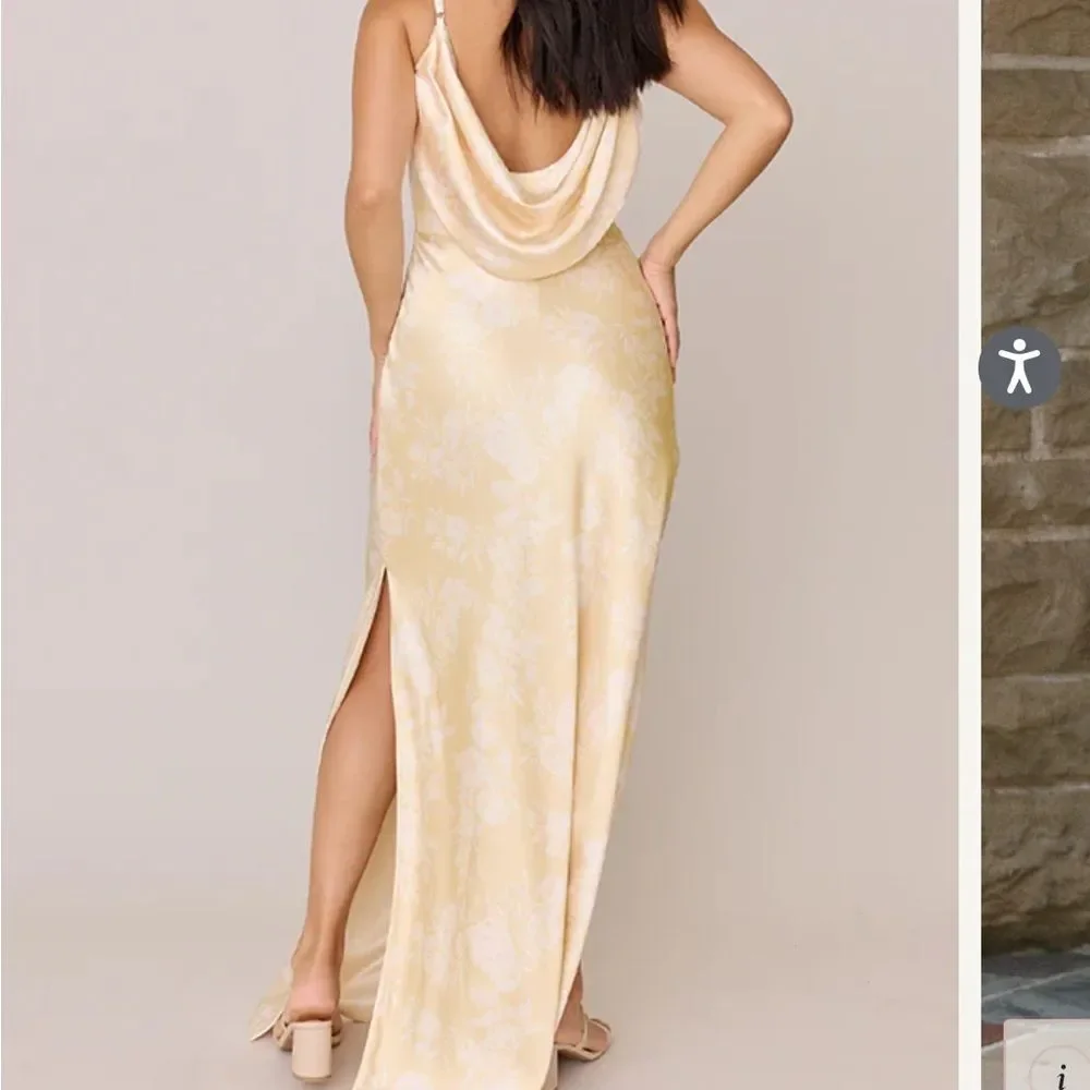 Revelry | Dresses | Revelrypale Yellow Bouqet Bridesmaid Dress | Poshmark